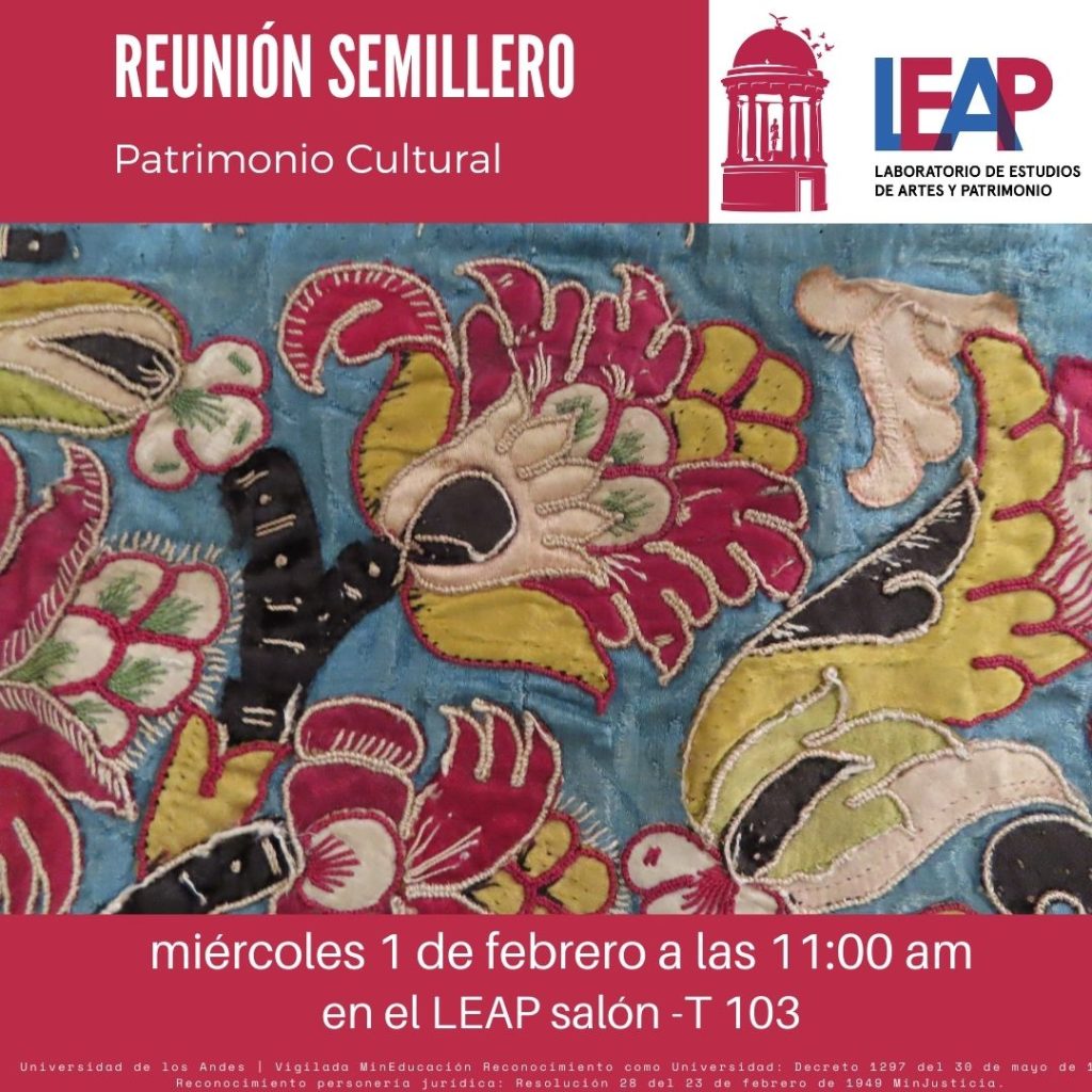 Reunión del semillero de Patrimonio Cultural - Departamento de Historia del Arte | Universidad ...